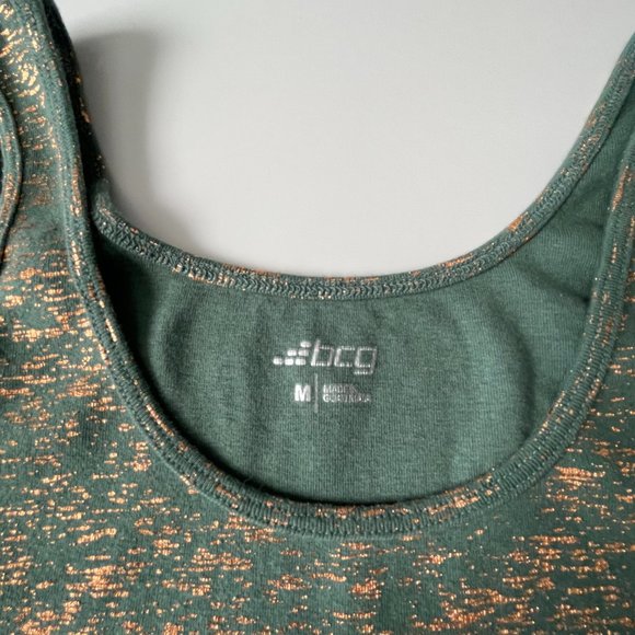 bcg | Tops | Bcg Green And Rose Gold Tank | Poshmark